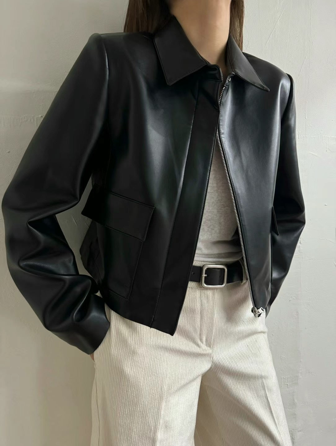 Trista Leather Jacket (2 Colors) – Be Gentle